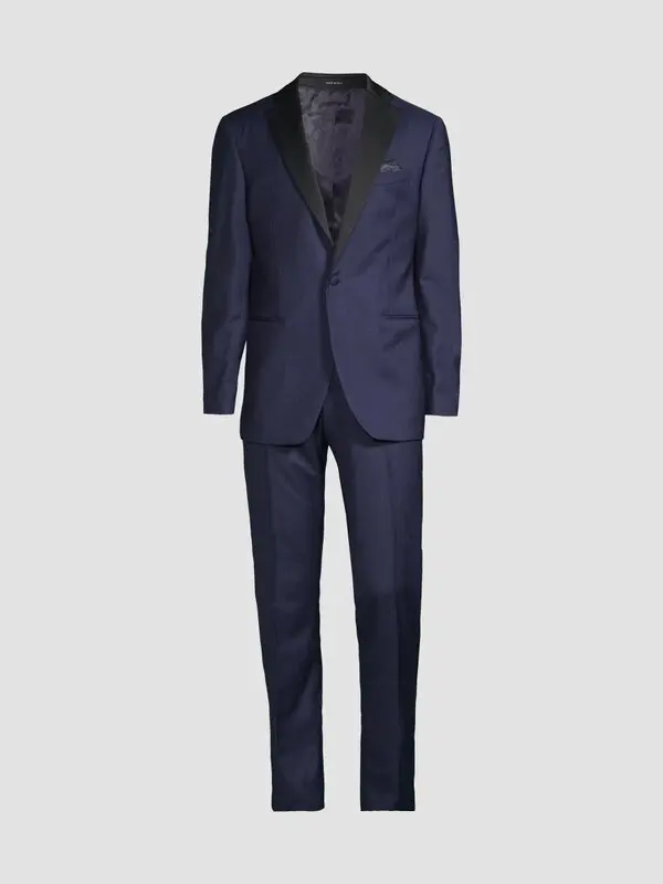 SAKS FIFTH AVENUE Collection Satin Notch Lapel Tuxedo - Navy
