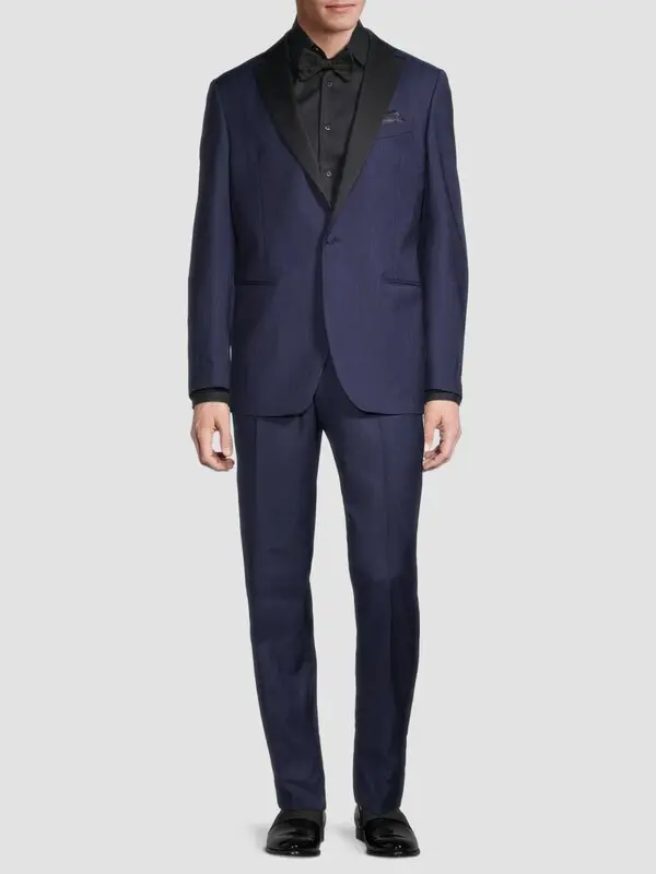 SAKS FIFTH AVENUE Collection Satin Notch Lapel Tuxedo - Navy