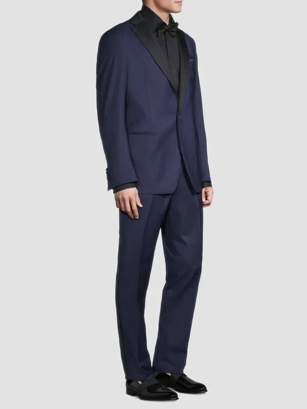 SAKS FIFTH AVENUE Collection Satin Notch Lapel Tuxedo - Navy
