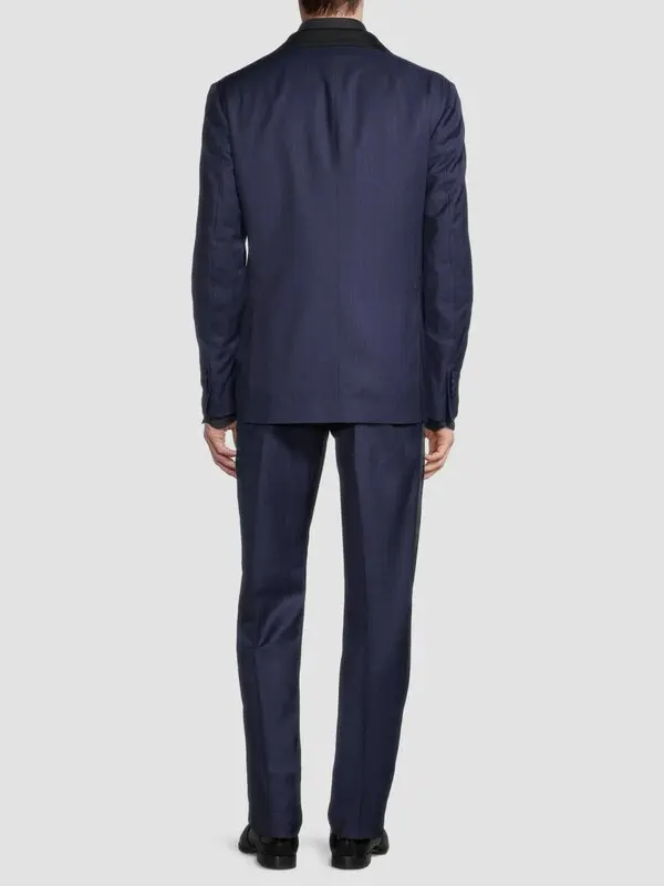 SAKS FIFTH AVENUE Collection Satin Notch Lapel Tuxedo - Navy