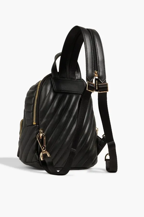 aero quilted faux leather backpack Michael Kors Erin Small Quilted Faux Leather Backpack In Black - 70% Off