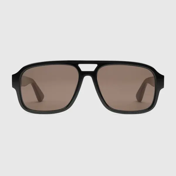 Gucci Aviator Frame Sunglasses - Black