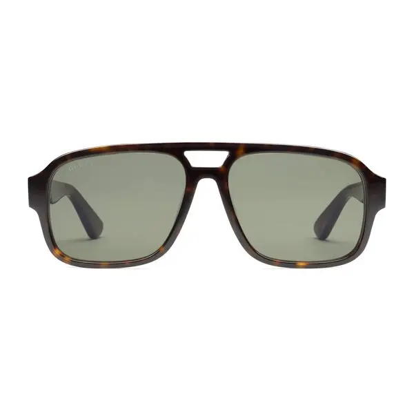 Gucci Aviator Frame Sunglasses - Brown