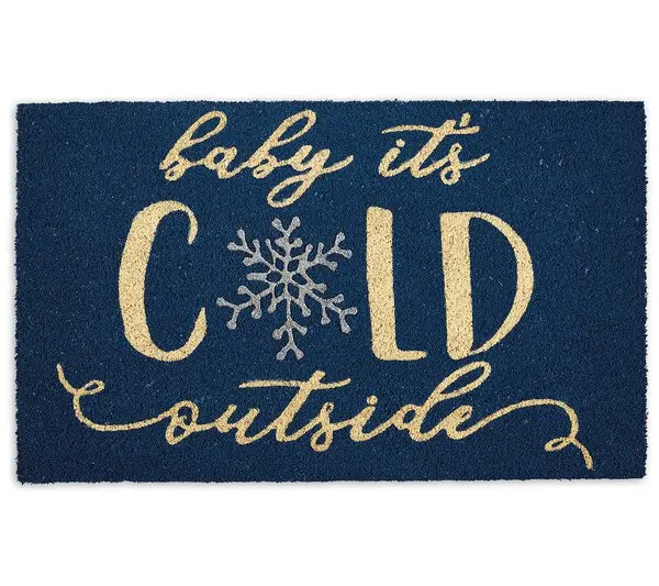 DESIGN IMPORTS Baby It's Cold Doormat - One-color