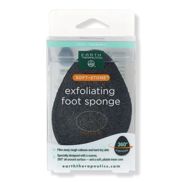 EARTH THERAPEUTICS Soft Stone Exfoliating Foot Sponge - One-color