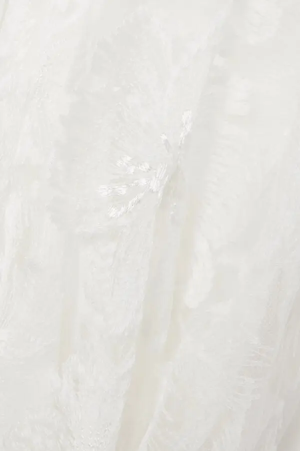 Rime Arodaky Lisa Open-back Embroidered Tulle And Crepe Mini Dress