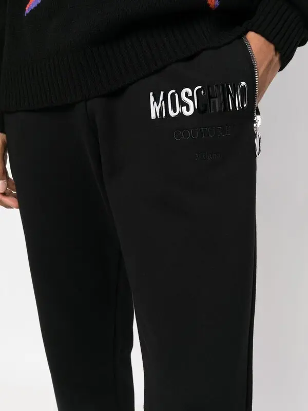 Moschino Slim-cut Track Pants - Black