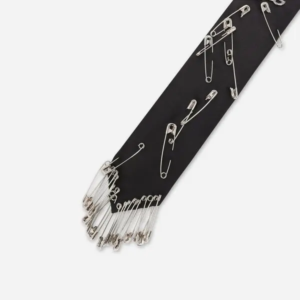 Dolce Gabbana 6-Cm Silk Blade Tie With Safety Pins Black