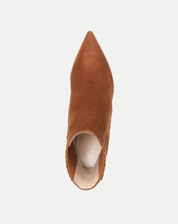 Veronica Beard Lisa Stiletto Mid-heel Ankle Boots - Chestnut