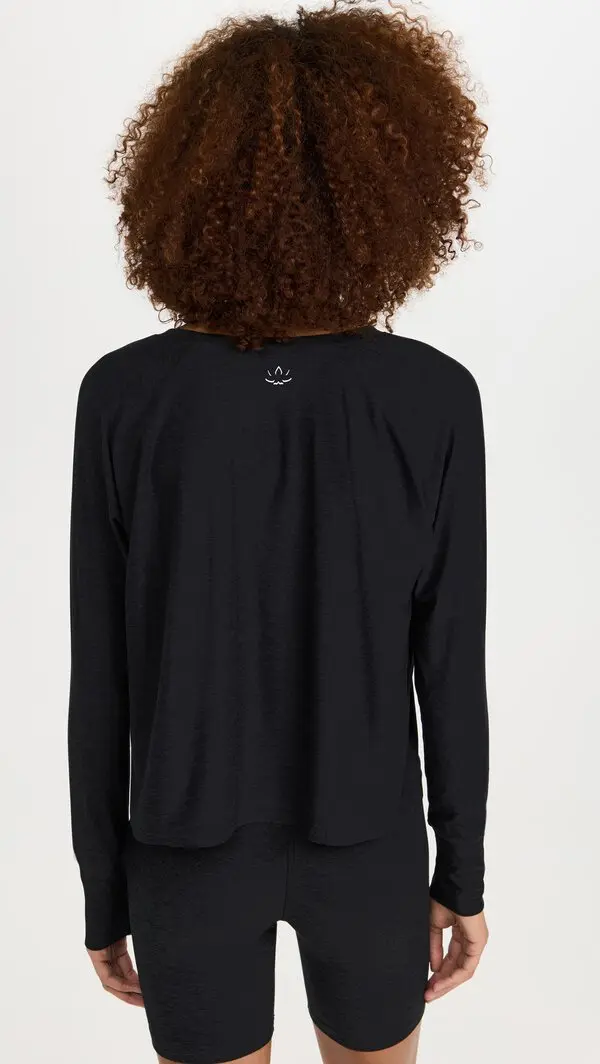 Beyond Yoga Featherweight Daydreamer Pullover Long Sleeve Tee - Darkest Night