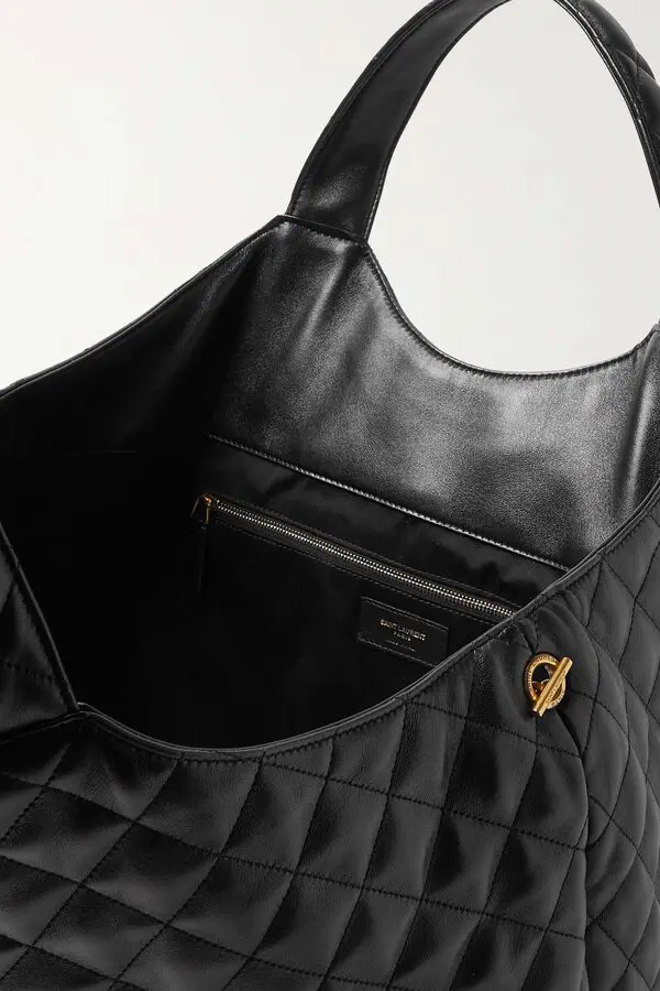 Saint Laurent Icare Extra Large Quilted Leather Tote - Black