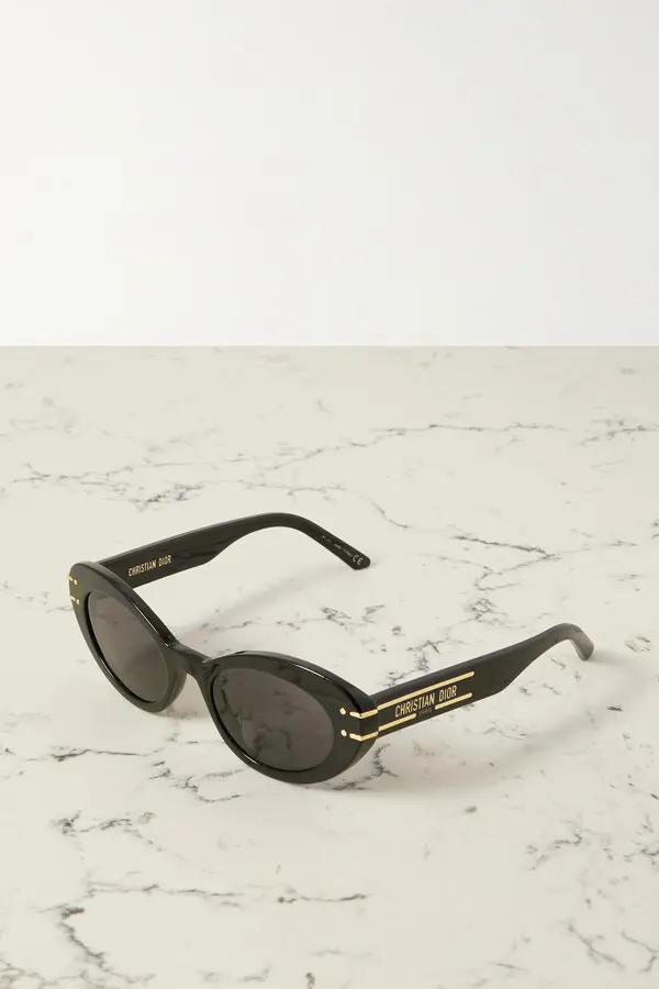 Dior Diorsignature B3u Cat-Eye Sunglasses Black Editorialist
