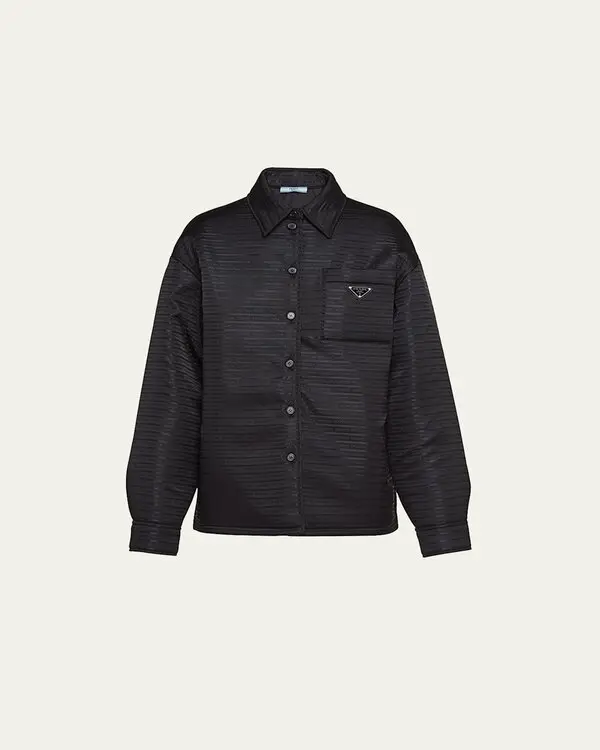 Prada Recycled Nylon Logo-print Padded Shirt