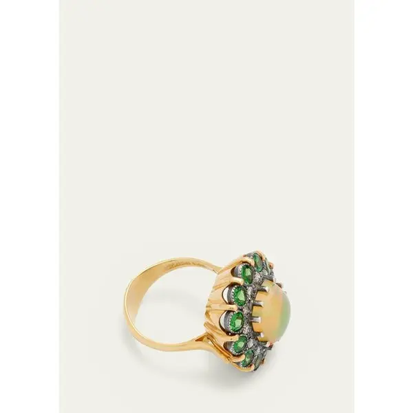 Arman Sarkisyan Opal, Tsavorite, And Diamond Ring