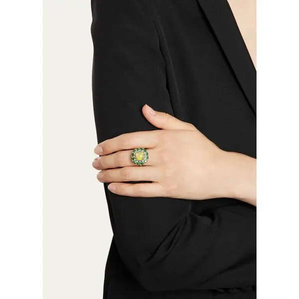 Arman Sarkisyan Opal, Tsavorite, And Diamond Ring