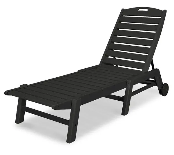 POLYWOOD Nautical Chaise With Wheels - One-color