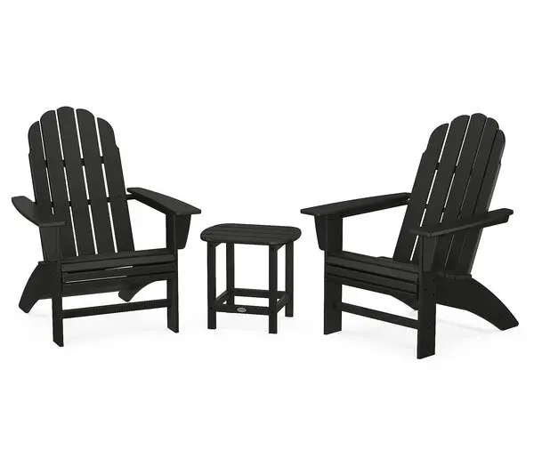 POLYWOOD Vineyard 3-piece Adirondack Set & 18' De Table - One-color
