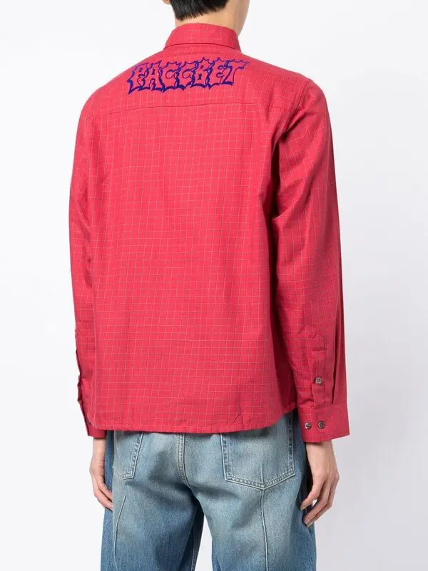 RASSVET Check-pattern Logo-print Shirt