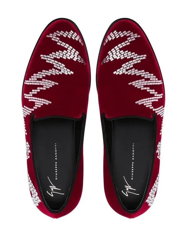GIUSEPPE ZANOTTI Jareth Shake Embellished Loafers