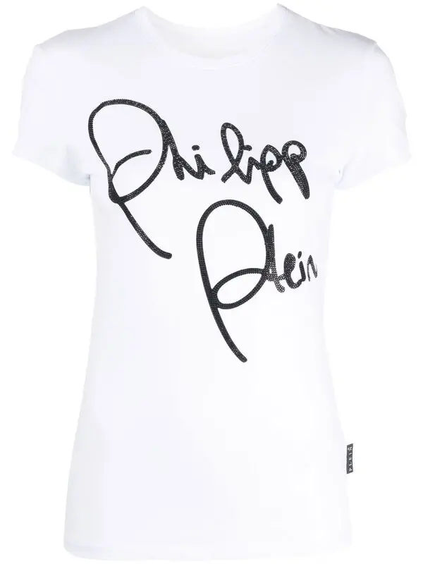 Philipp Plein Crystal-embellished T-shirt - White