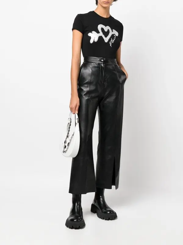 Philipp Plein Crystal-embellished Logo T-shirt - Black