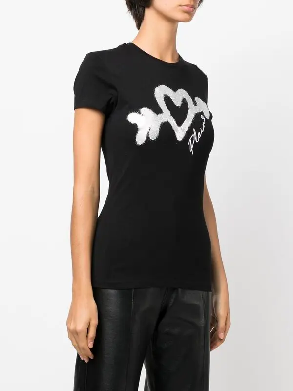 Philipp Plein Crystal-embellished Logo T-shirt - Black