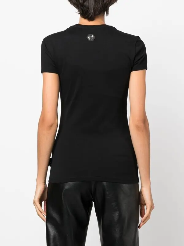 Philipp Plein Crystal-embellished Logo T-shirt - Black
