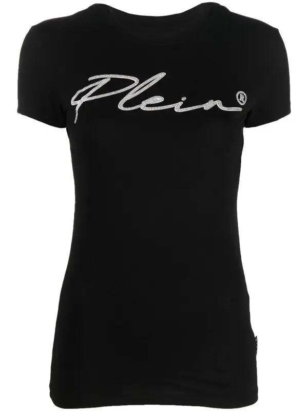 Philipp Plein Crystal-embellished Cotton T-shirt - Black