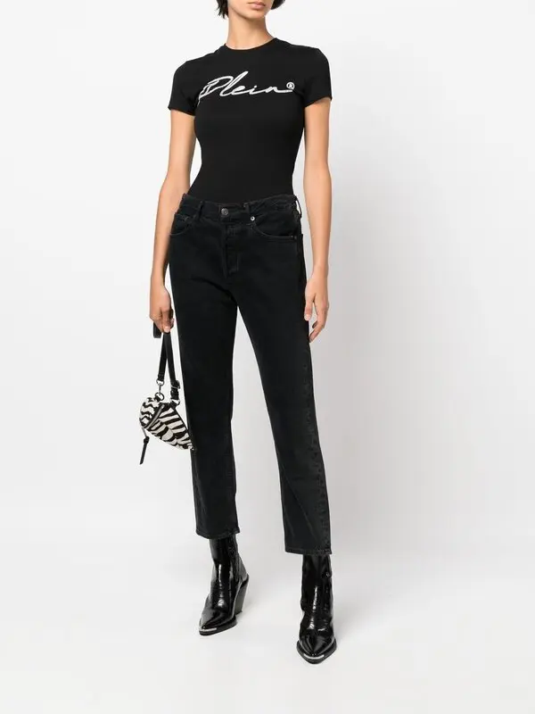 Philipp Plein Crystal-embellished Cotton T-shirt - Black