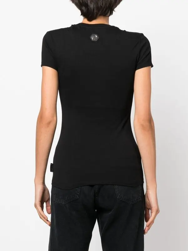 Philipp Plein Crystal-embellished Cotton T-shirt - Black