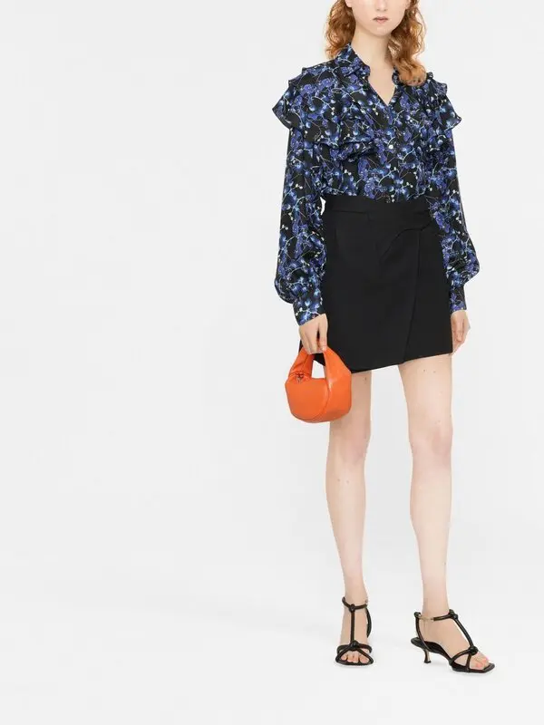 Karl Lagerfeld Orchid Print Silk Shirt