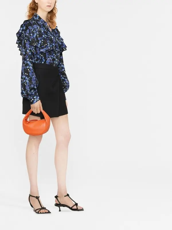 Karl Lagerfeld Orchid Print Silk Shirt