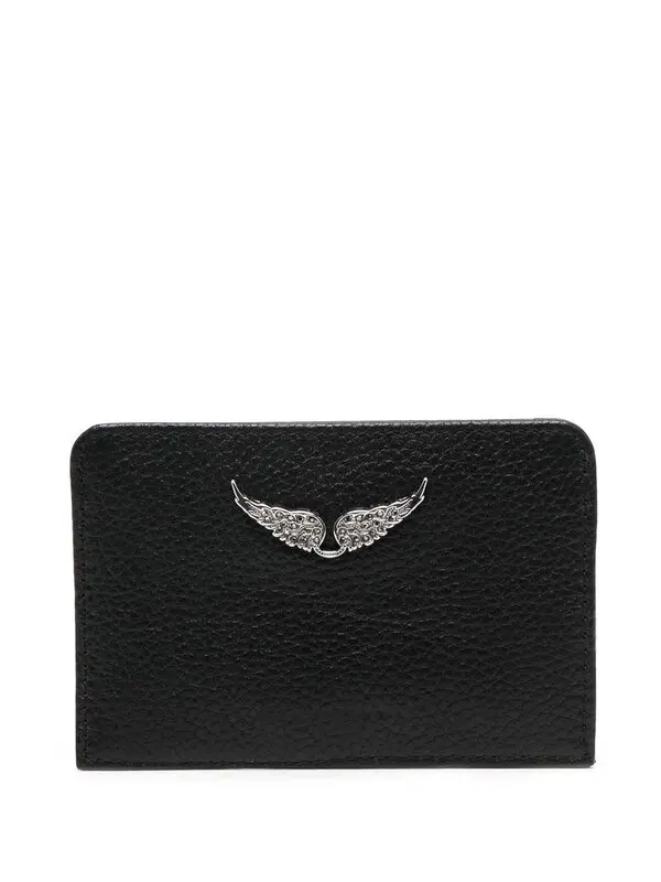 Zadig&Voltaire Wing-charm Leather Cardholder - Black
