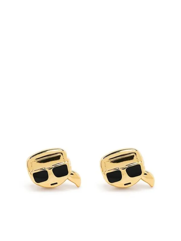 Karl Lagerfeld Ikonik Karl Stud Earrings
