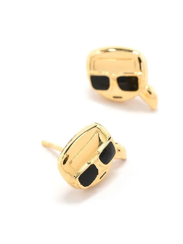 Karl Lagerfeld Ikonik Karl Stud Earrings