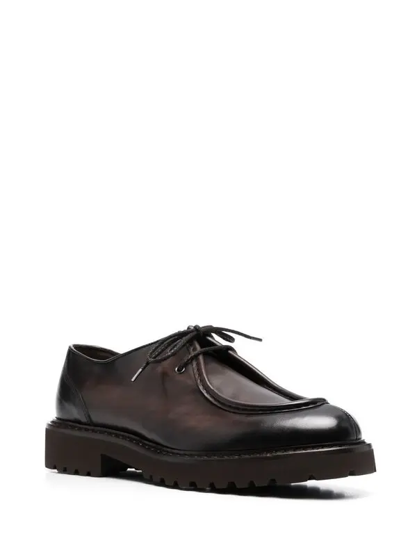 DOUCAL'S Leather Boat Shoes - Brown