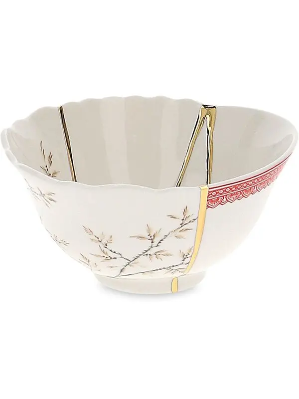SELETTI Crack Detail Bowl - White