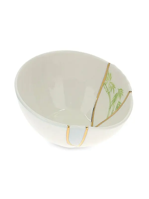 SELETTI Crack Detail Bowl - White