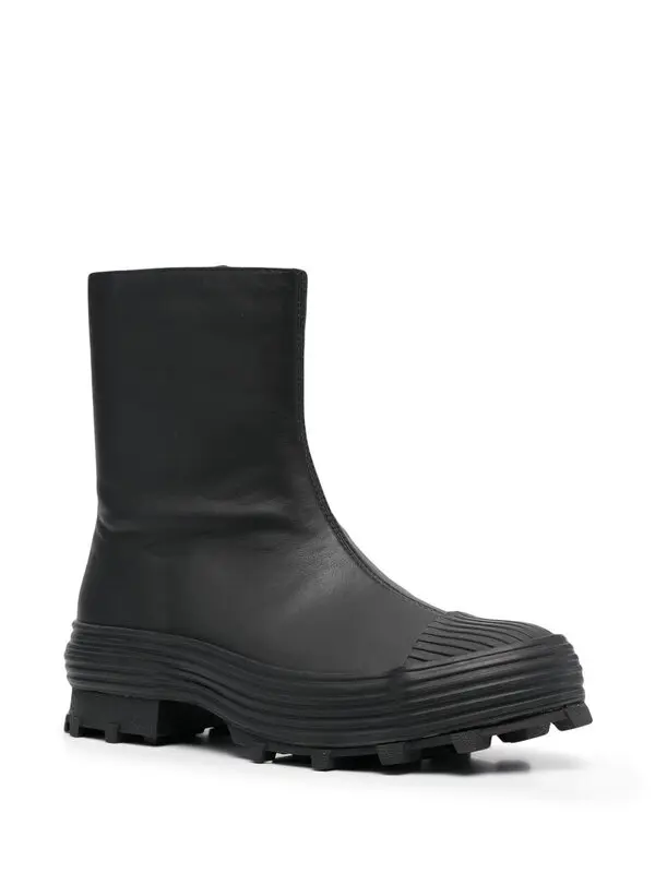 Camper Leather Ankle Boots - Black