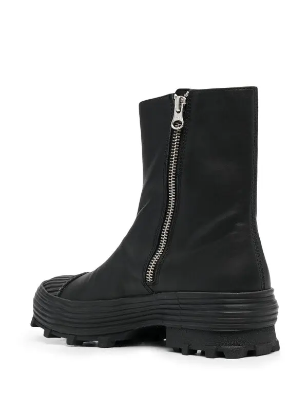 Camper Leather Ankle Boots - Black