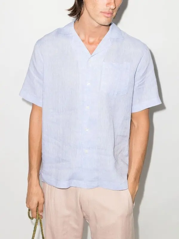 Frescobol Carioca Angelo Linen Shirt - Blue