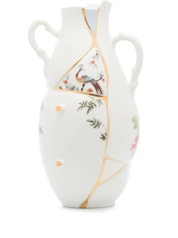 SELETTI Kintsugi Porcelain Vase - White