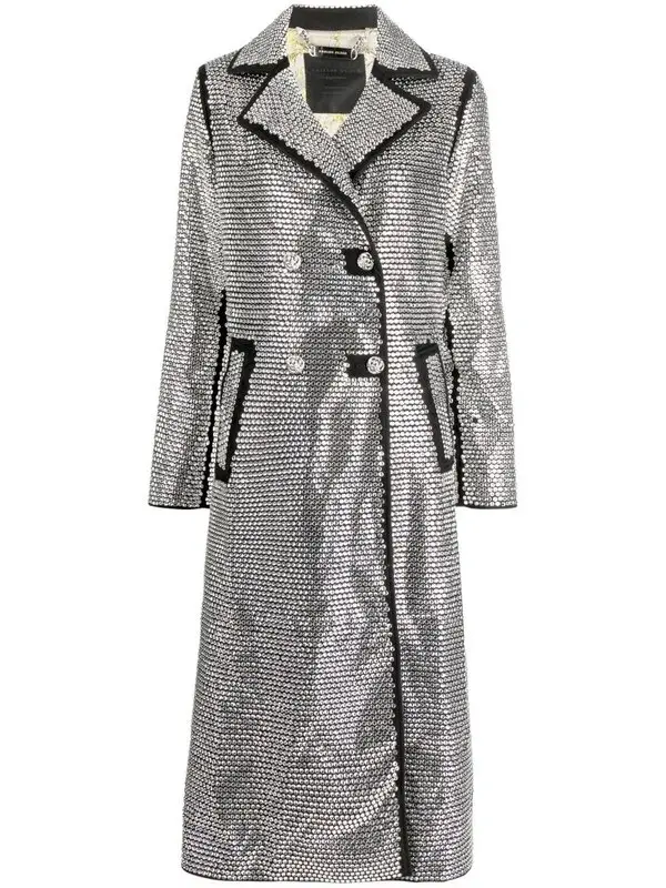 Philipp Plein Crystal-embellished Long Coat