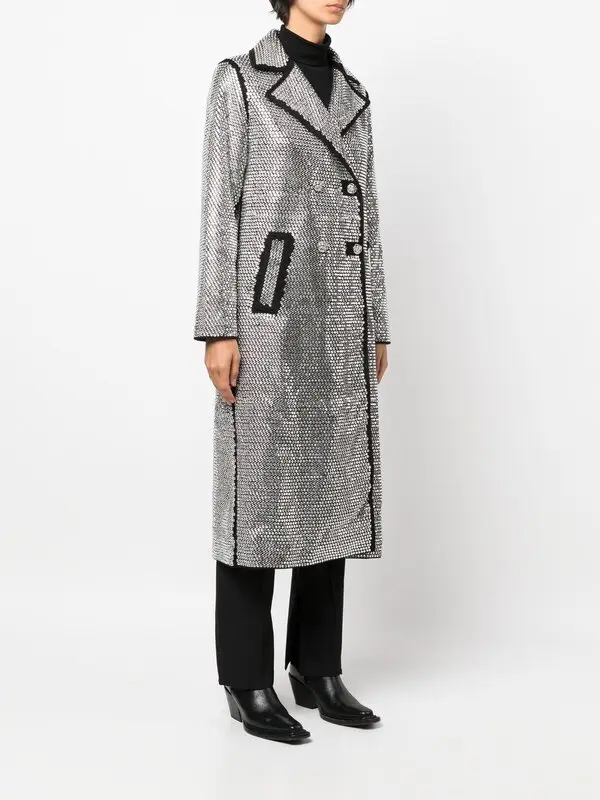 Philipp Plein Crystal-embellished Long Coat