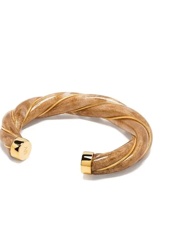 AURÉLIE BIDERMANN Diana Twisted Bangle Bracelet - Gold