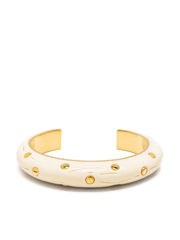 AURÉLIE BIDERMANN Stud-embellished Open-back Bangle - Gold