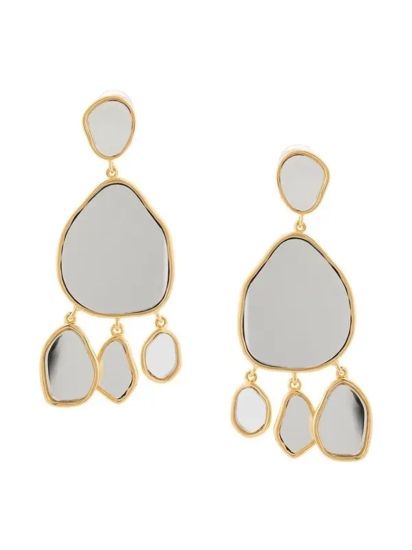 AURÉLIE BIDERMANN Mirror Drop Earrings - Gold