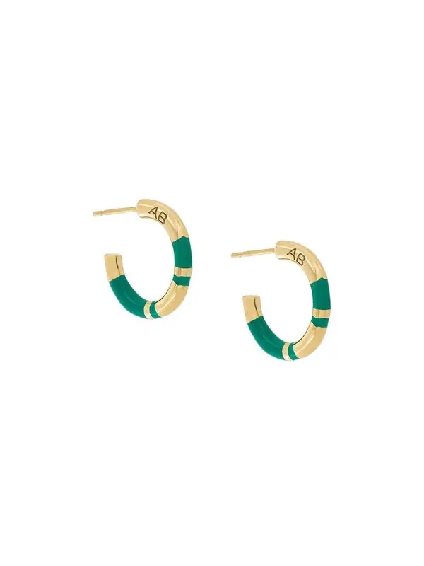 AURÉLIE BIDERMANN Panelled Half Hoop Earrings - Gold