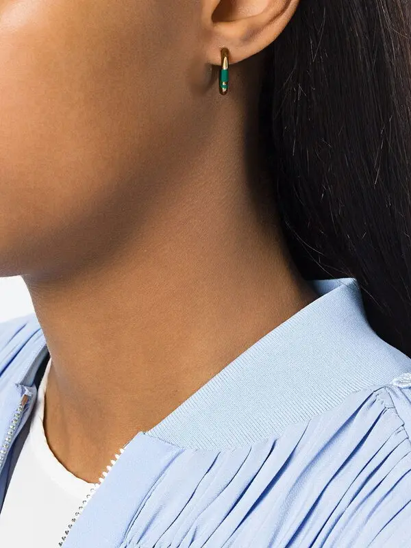 AURÉLIE BIDERMANN Panelled Half Hoop Earrings