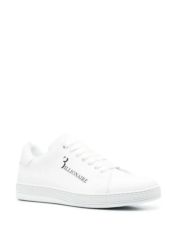 BILLIONAIRE Logo-print Leather Sneakers